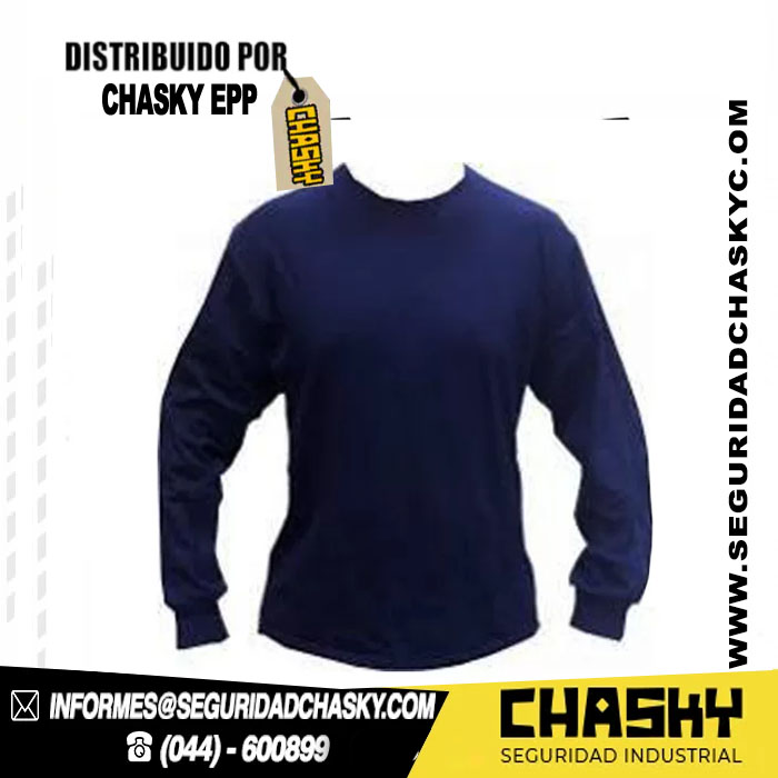Polo Manga larga color Azul para trabajos – Epp-Trujillo, Trujillo, 3m ...